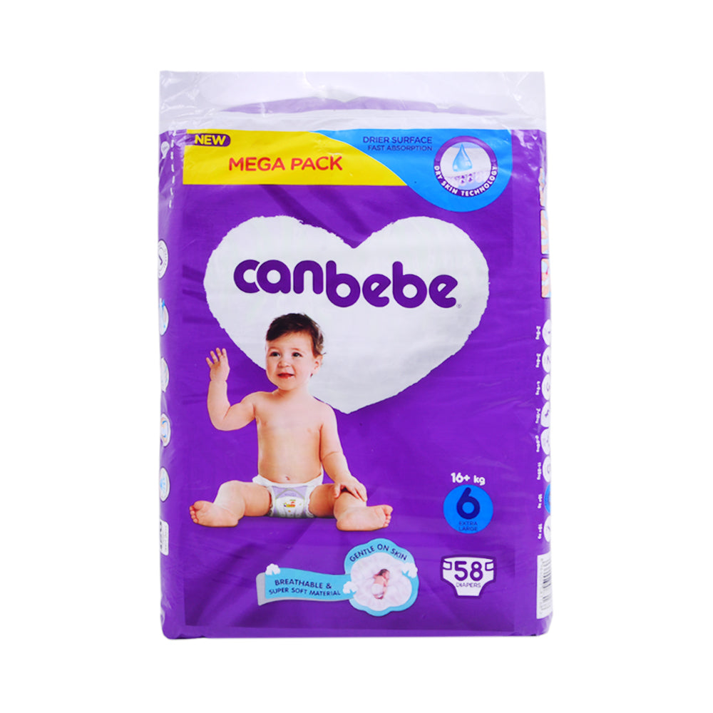 CANBEBE DIAPER EXTRA LARGE 58 PCS MEGA PACK – Al-Fatah