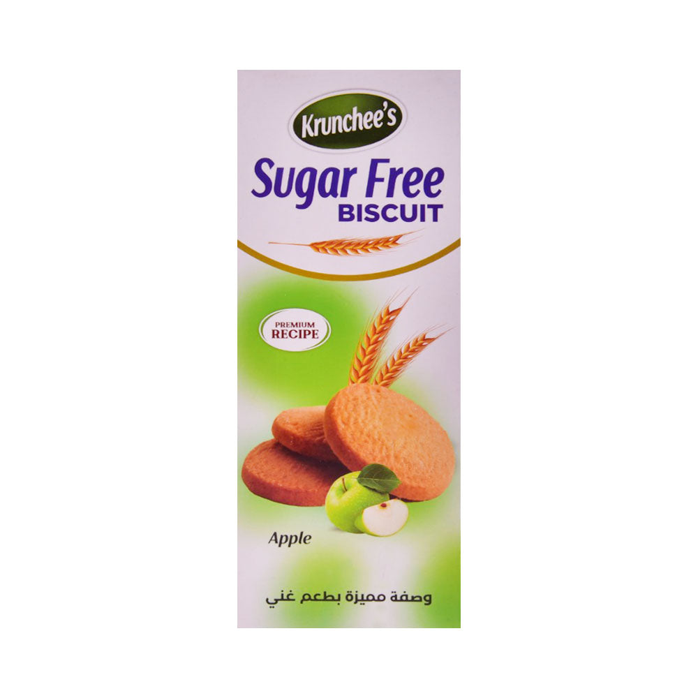 KRUNCHEES SUGAR FREE BISCUITS APPLE 100 GM – Al-Fatah