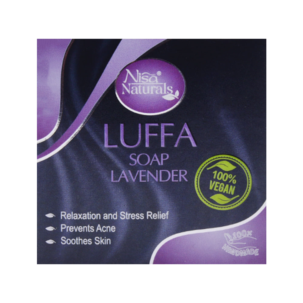 NISA NATURALS LAVENDER LUFFA SOAP 125GM – Al-Fatah