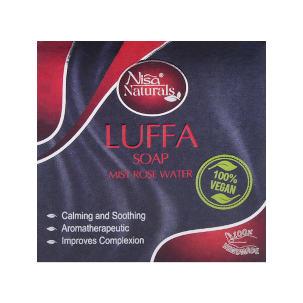 NISA NATURALS ROSE WATER LUFFA SOAP 125GM – Al-Fatah
