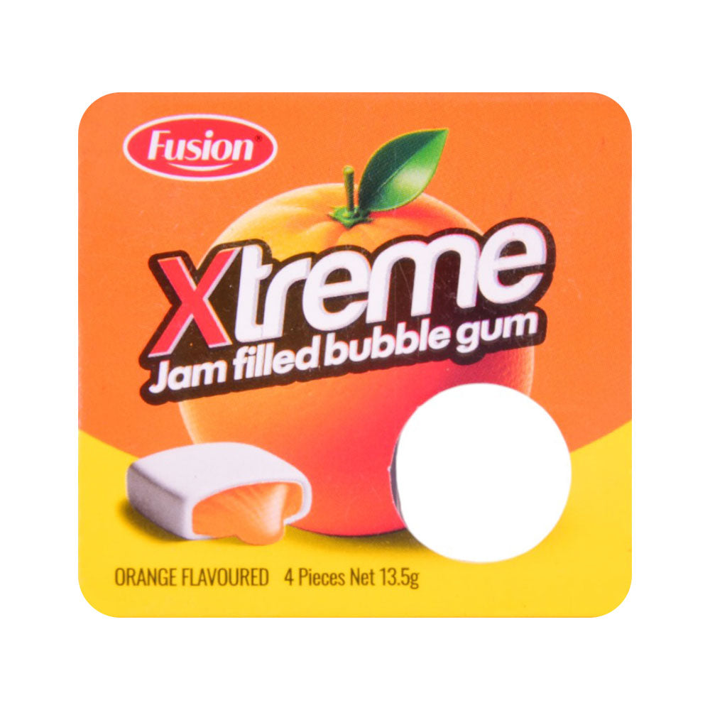 FUSION XTREME JAM FILLED BUBBLE GUM ORANGE FLAVOUR 13.5G – Al-Fatah