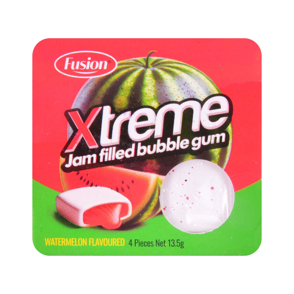 FUSION XTREME JAM FILLED BUBBLE GUM WATERMELON FLAVOUR 13.5G – Al-Fatah