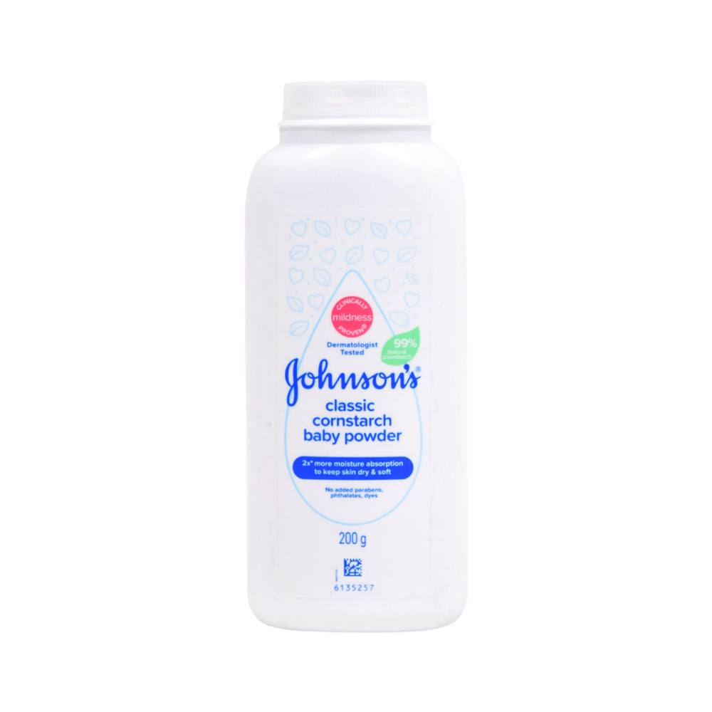 JOHNSONS BABY POWDER CLASSIC CORNSTARCH 200 GM – Al-Fatah