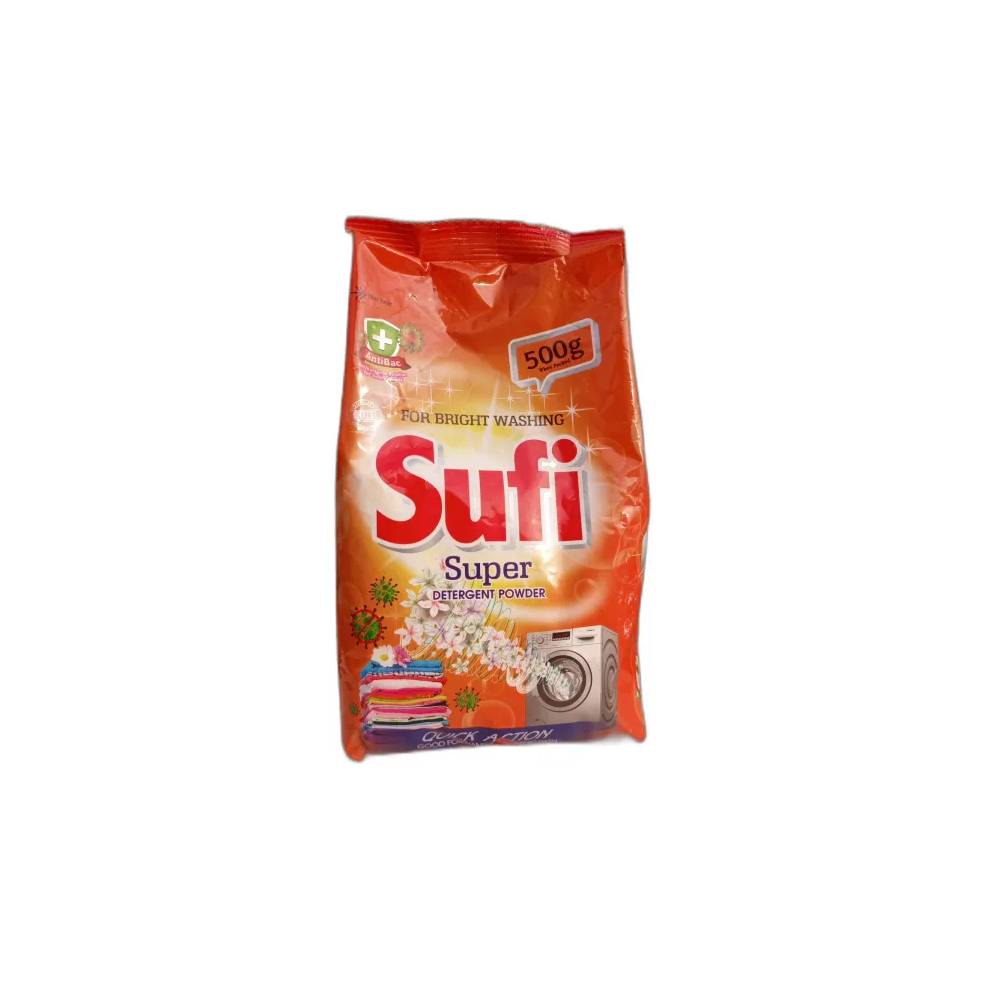 SUFI SUPER DETERGENT POWDER 500 GM BASIC – Al-Fatah