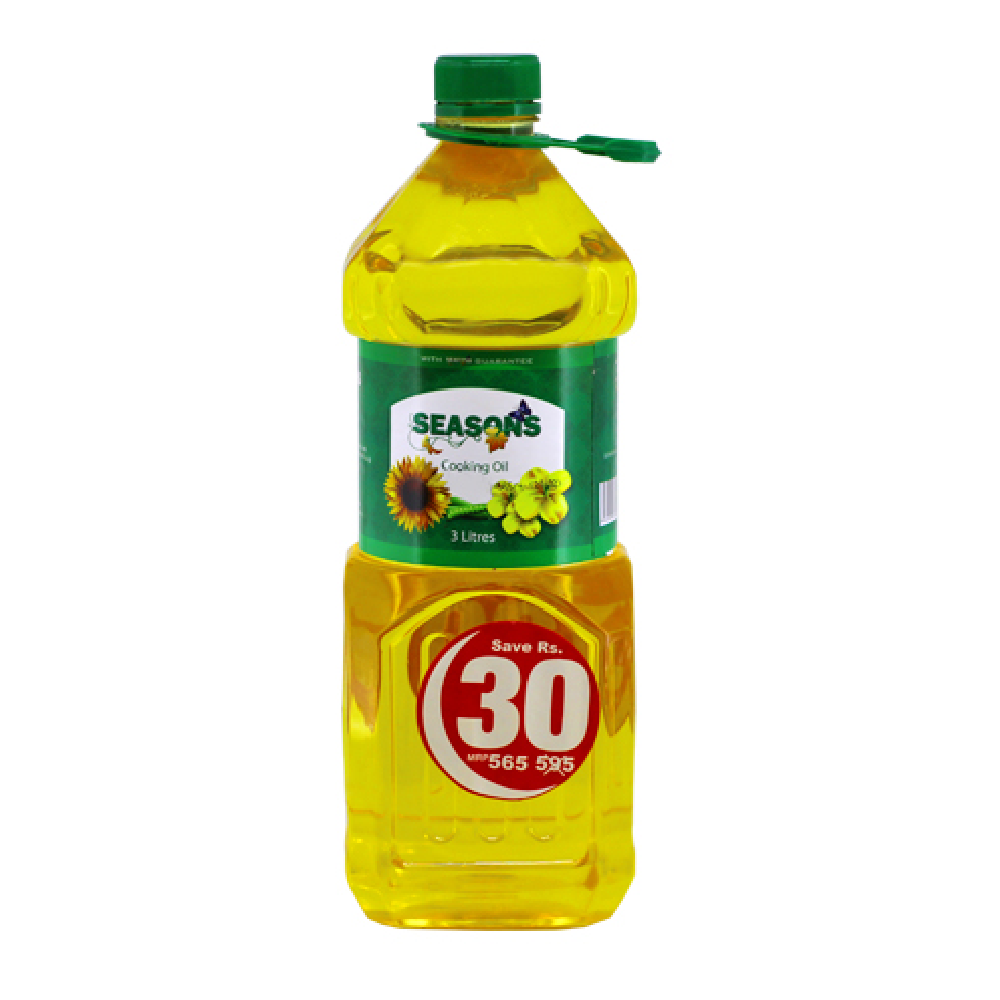 SEASONS COOKING OIL BOTTLE 3 L LTR – Al-Fatah