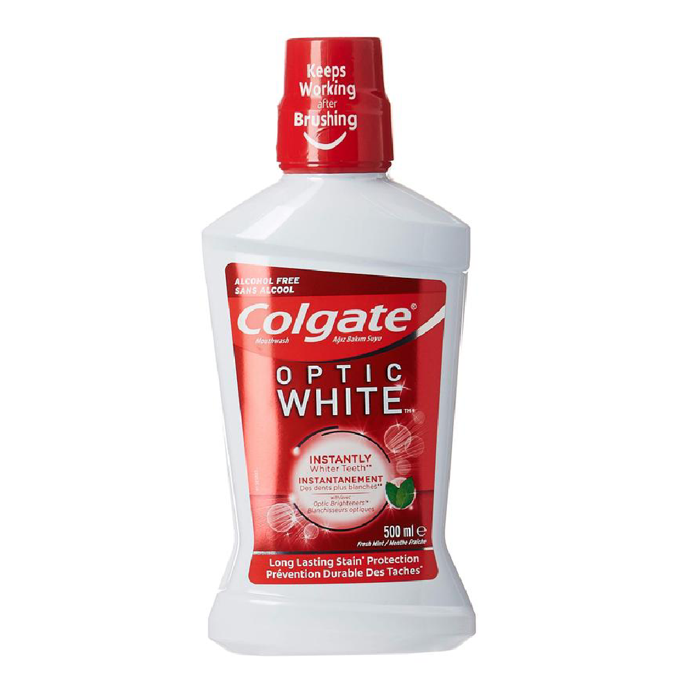 COLGATE MOUTH WASH OPTIC WHITE 500 ML – Al-Fatah