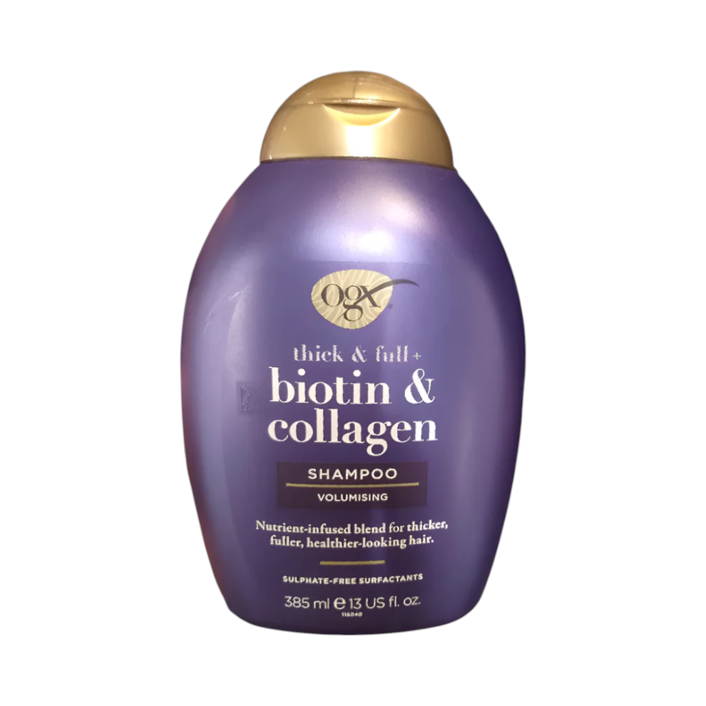 OGX SHAMPOO BIOTIN AND COLLAGEN VOLUMISING 385 ML – Al-Fatah