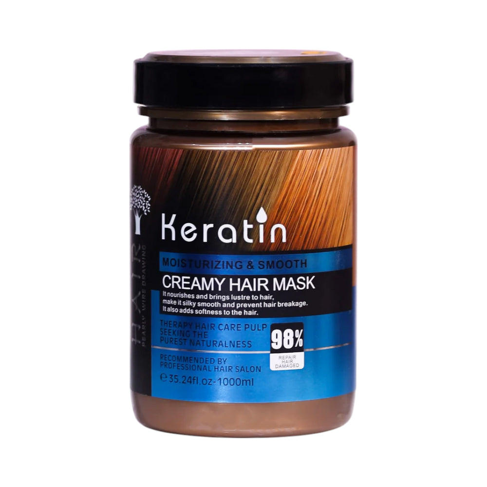 KERATIN CREAMY HAIR MASK MOISTURIZING & SMOOTH 1000 ML – Al-Fatah