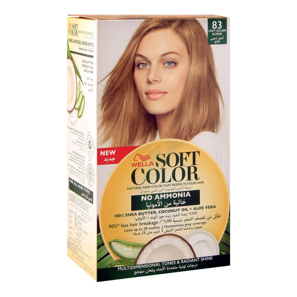 WELLA SOFT COLOR KIT 83 LIGHT GOLDEN BLONDE – Al-Fatah