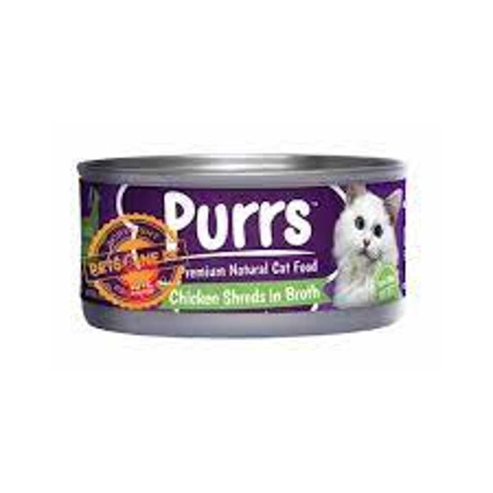 PURRS CAT FOOD CHICKEN IN BROTH 130 GM – Al-Fatah