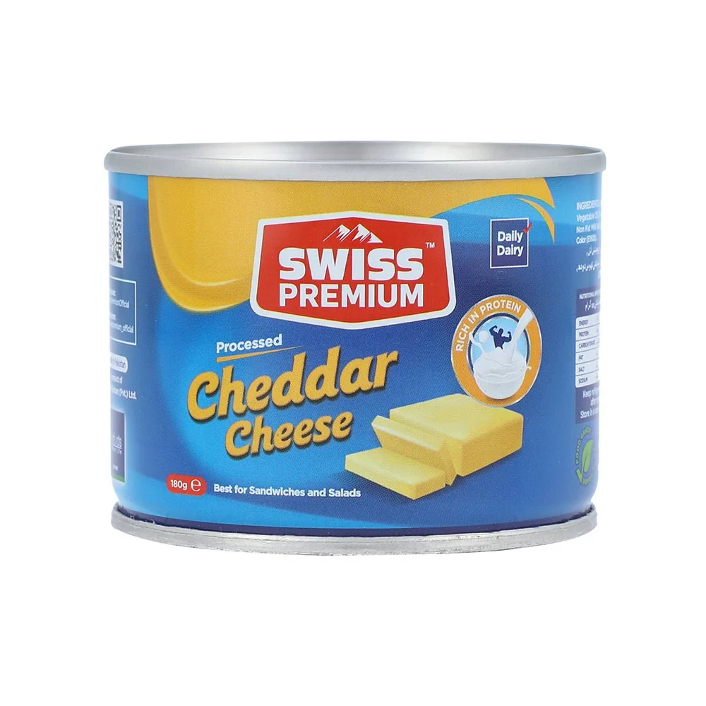 SWISS PREMIUM CHEDDAR CHEESE 180 GM – Al-Fatah