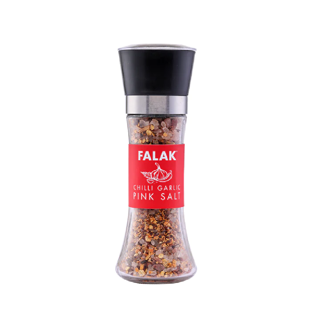 FALAK CHILLI GARLIC PINK SALT 150 GM – Al-Fatah