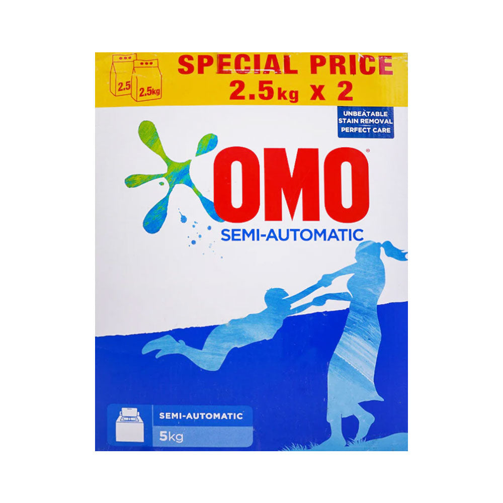 OMO WASHING POWDER SEMI AUTOMATIC BLUE 5 KG – Al-Fatah