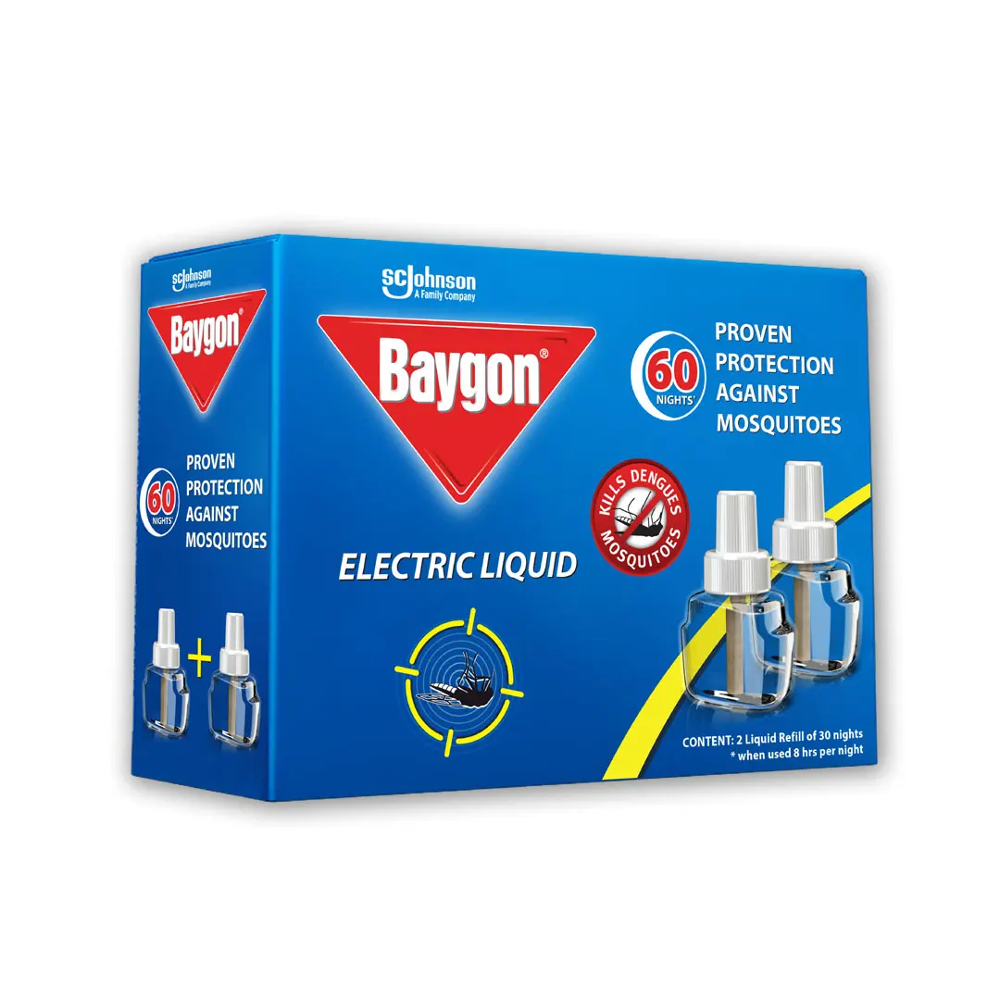 BAYGON ELECTRIC LIQUID REFILL 2IN1 41ML – Al-Fatah