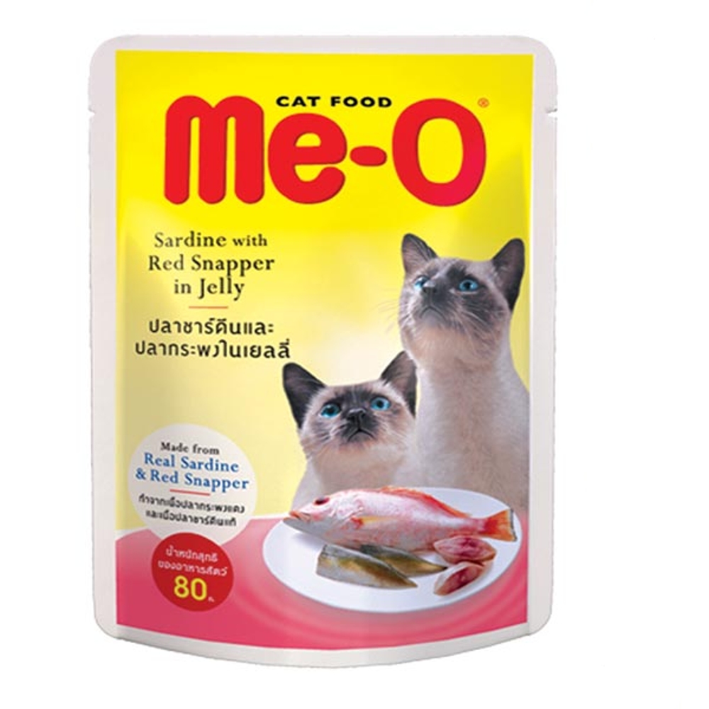 ME-O CAT FOOD ADULT SARDINE SEABASS JELLY 80 GM – Al-Fatah