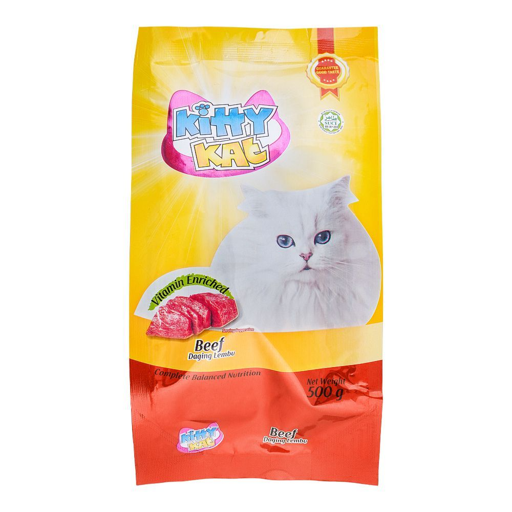 KITTY KAT DRY CAT FOOD - BEEF 500 GM – Al-Fatah