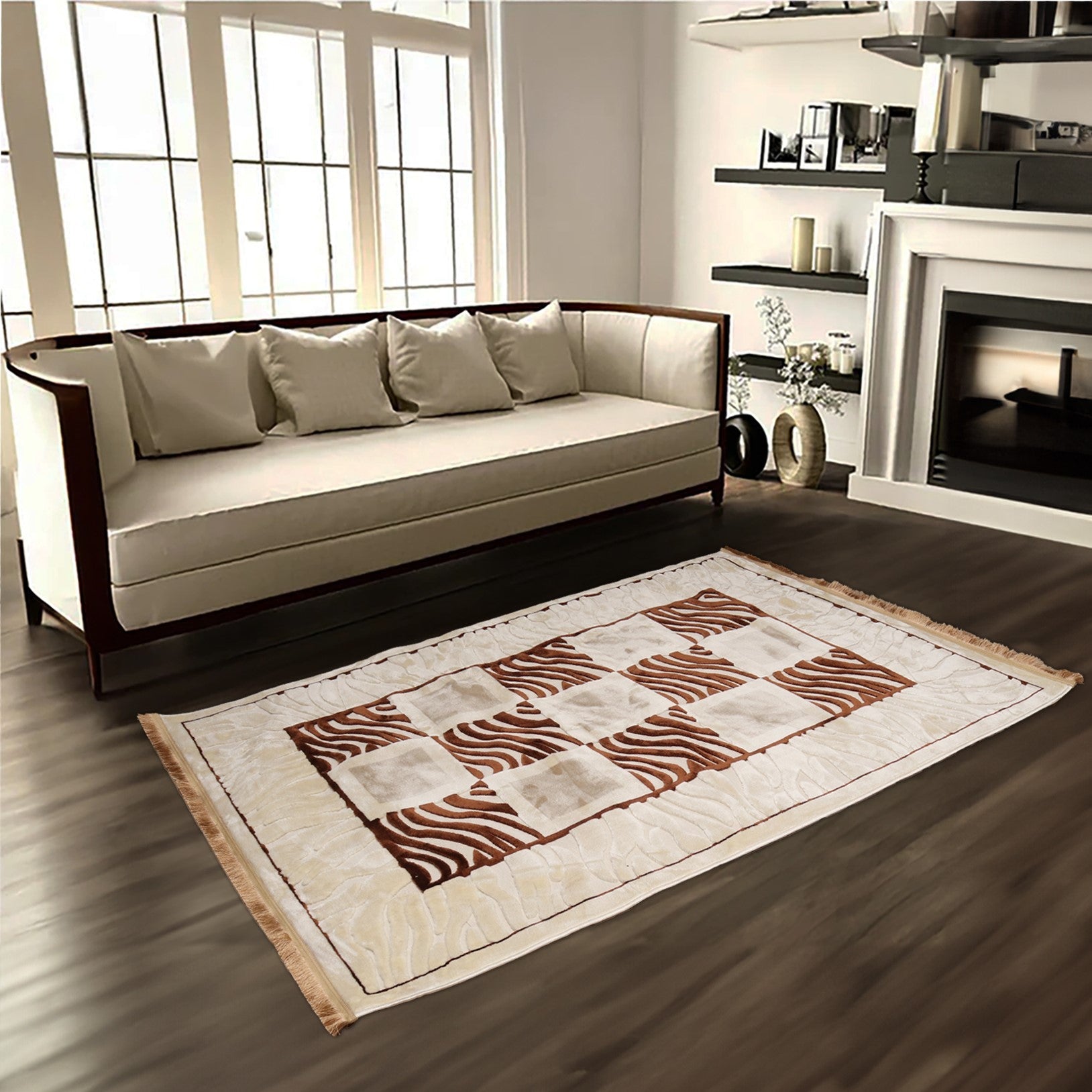 Turkish Embossed Rug 5x8 FT – Al-Fatah