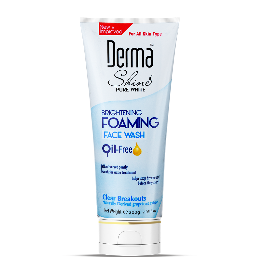 DERMA SHINE WHITENING FOAMING FACE WASH 200 GM – Al-Fatah