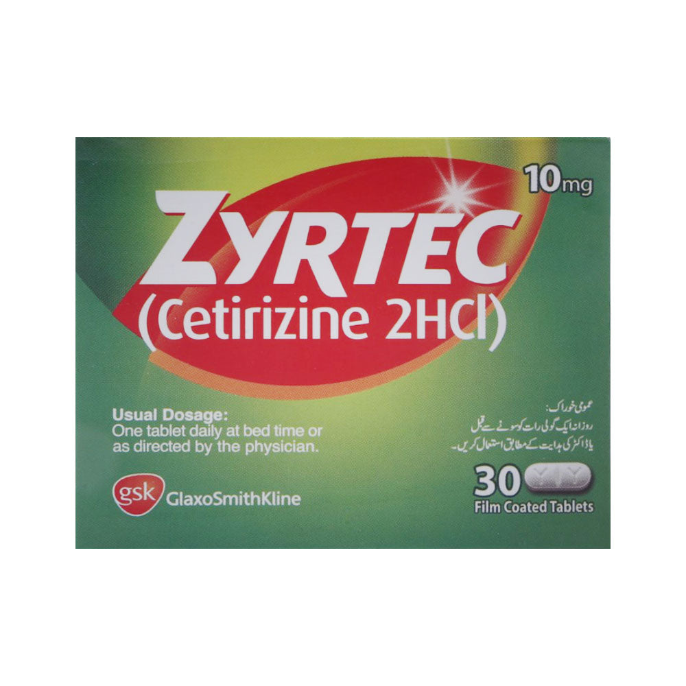 ZYRTEC 10MG TAB 30PACK – Al-Fatah
