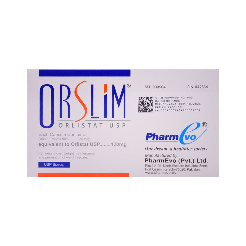 ORSLIM 120MG CAP 30S – Al-Fatah