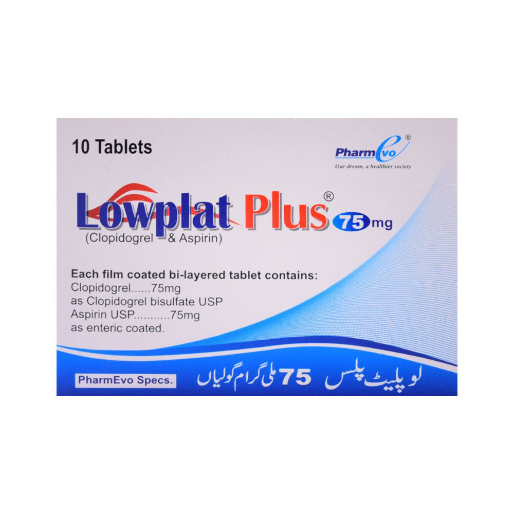 LOWPLAT PLUS 75MG TAB 10S – Al-Fatah