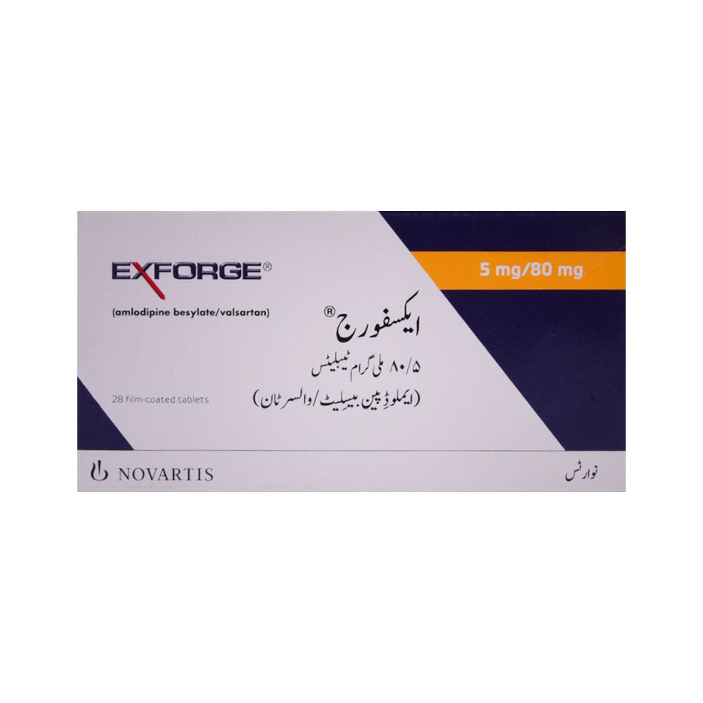 EXFORGE 5MG/80MG TAB 28S – Al-Fatah