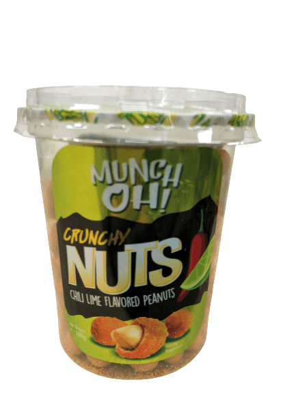 MUNCH OH CRUNCHY NUTS CHILI LIME PEANUTS 150GM – Al-Fatah