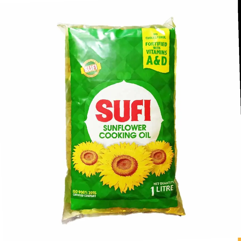 SUFI SUNFLOWER COOKING OIL POUCH 1 LTR – Al-Fatah