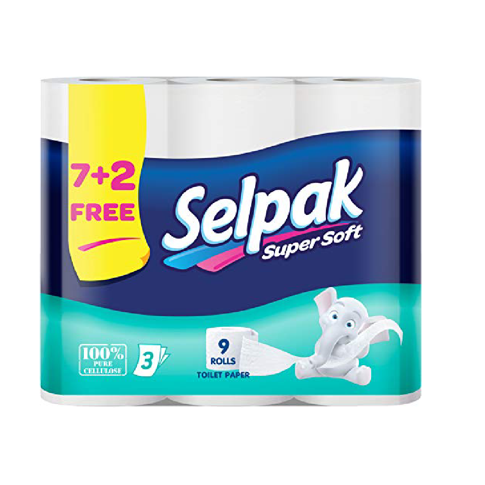 SELPAK TOILET ROLL SUPER SOFT 9PC PACK – Al-Fatah