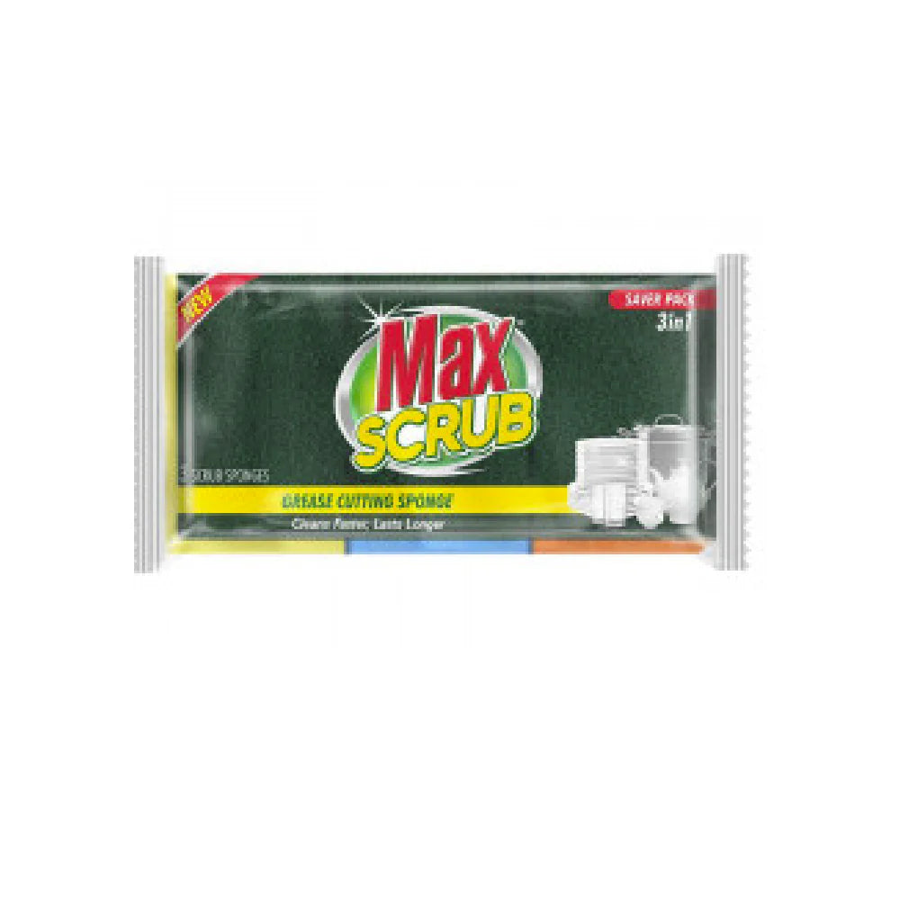 MAX GREASING CUTTING MULTI LARGE 3IN1 SPONGE WITH SCRUB – Al-Fatah