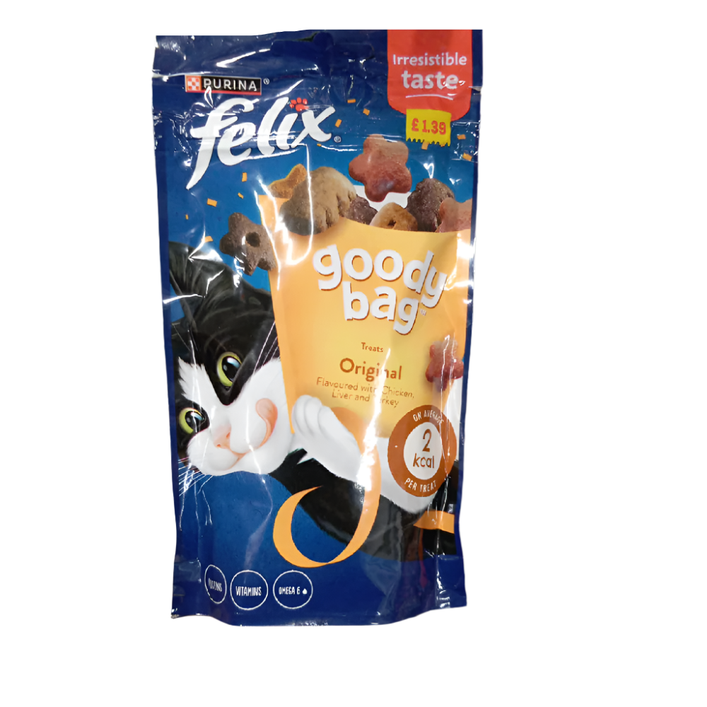 PURINA FELIX CAT BISCUIT GOODY BAG ORIGINAL 60 GM – Al-Fatah