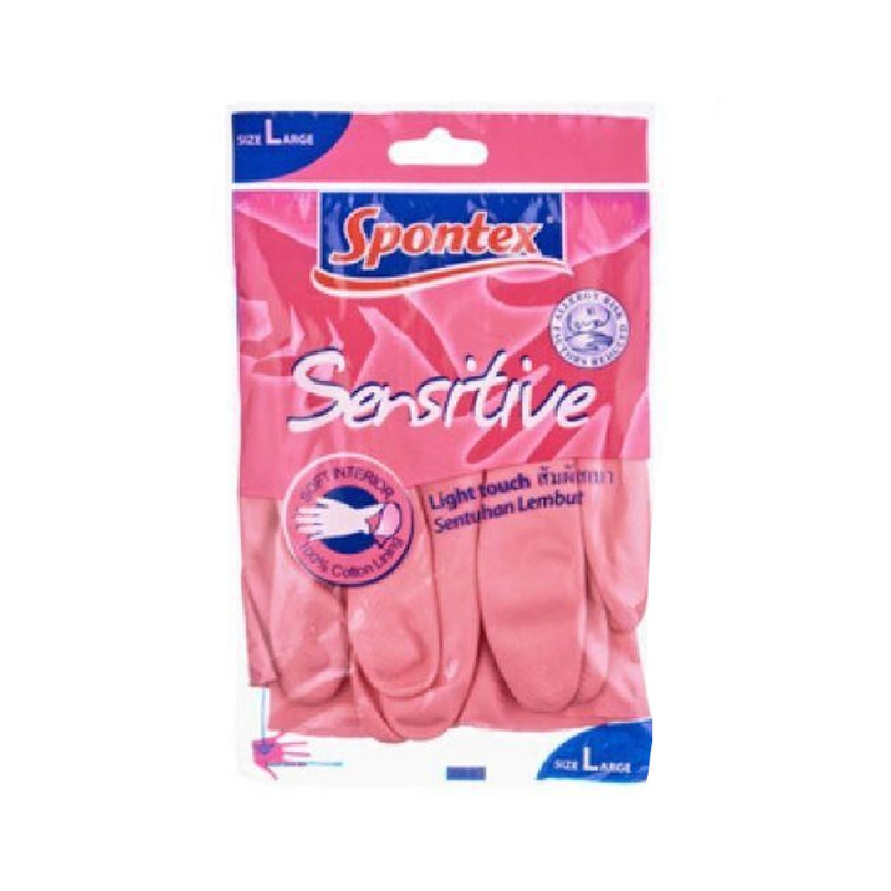 SPONTEX GLOVES SENSITIVE LARGE 8-8 – Al-Fatah