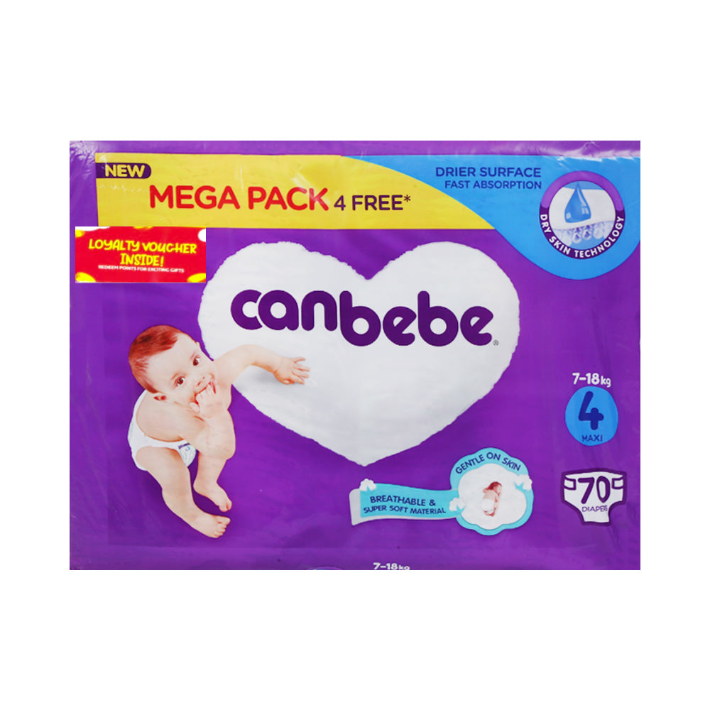 CANBEBE DIAPER MAXI 70 PCS MEGA PACK – Al-Fatah