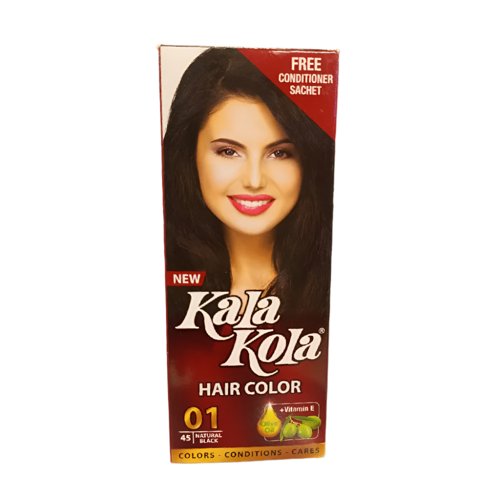 KALA KOLA HAIR COLOR 45 NATURAL BLACK PC – Al-Fatah