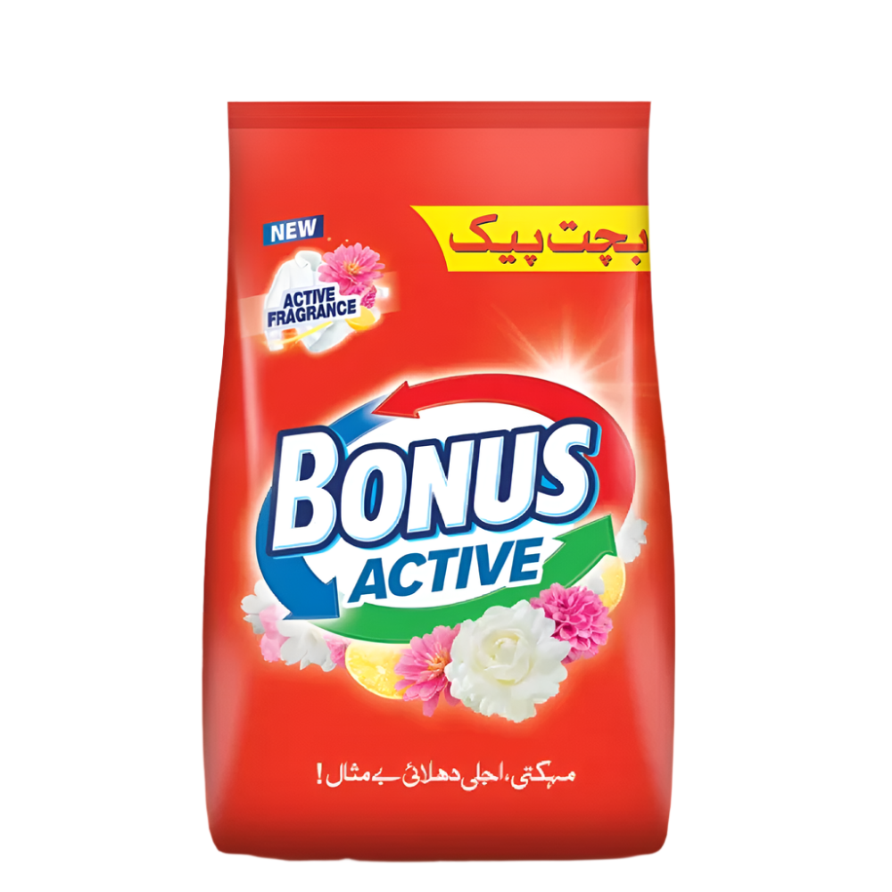 BONUS WASHING POWDER ACTIVE POUCH 770 GM – Al-Fatah