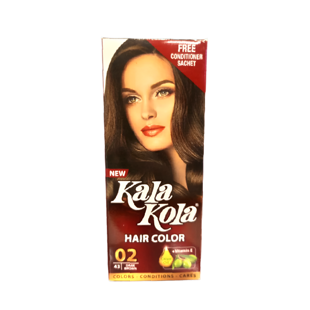 KALA KOLA HAIR COLOR 43 DARK BROWN PC – Al-Fatah