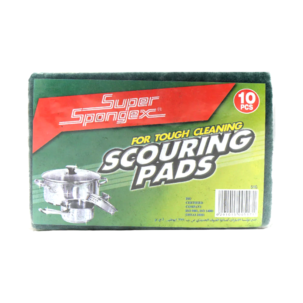 SUPER SPONGEX SCOURING PADS 10PC PACK – Al-Fatah
