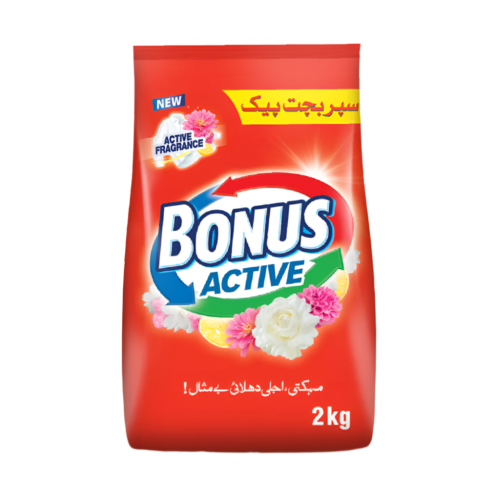 BONUS WASHING POWDER ACTIVE 2 KG – Al-Fatah