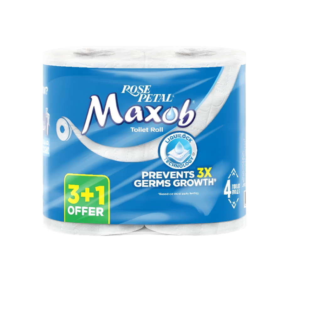 ROSE PETAL TISSUE MAXOB ROLL PACK OF 4 SAVE RS100 – Al-Fatah