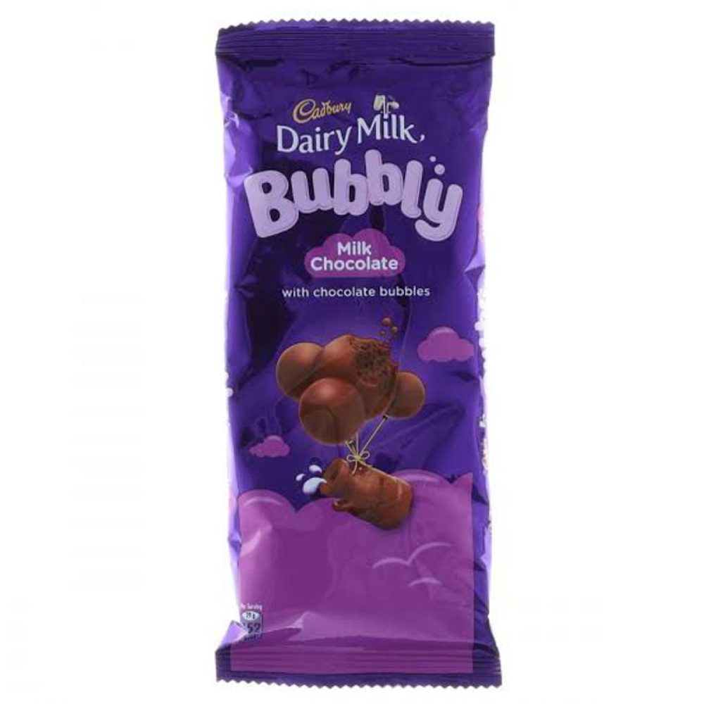 CADBURY DAIRY MILK BUBBLY CHOCOLATE 87GM – Al-Fatah