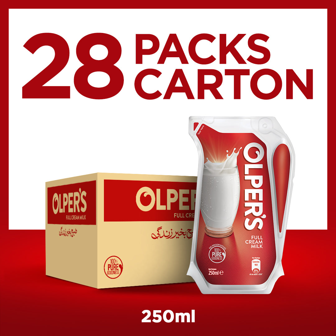 OLPERS MILK FULL CREAM 250 ML - POUCH CARTON – Al-Fatah