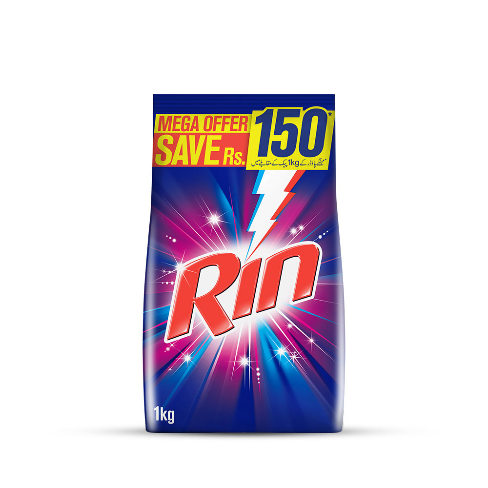 RIN WASHING POWDER NEW AND POWER SAVE PACK RS200 1 KG – Al-Fatah