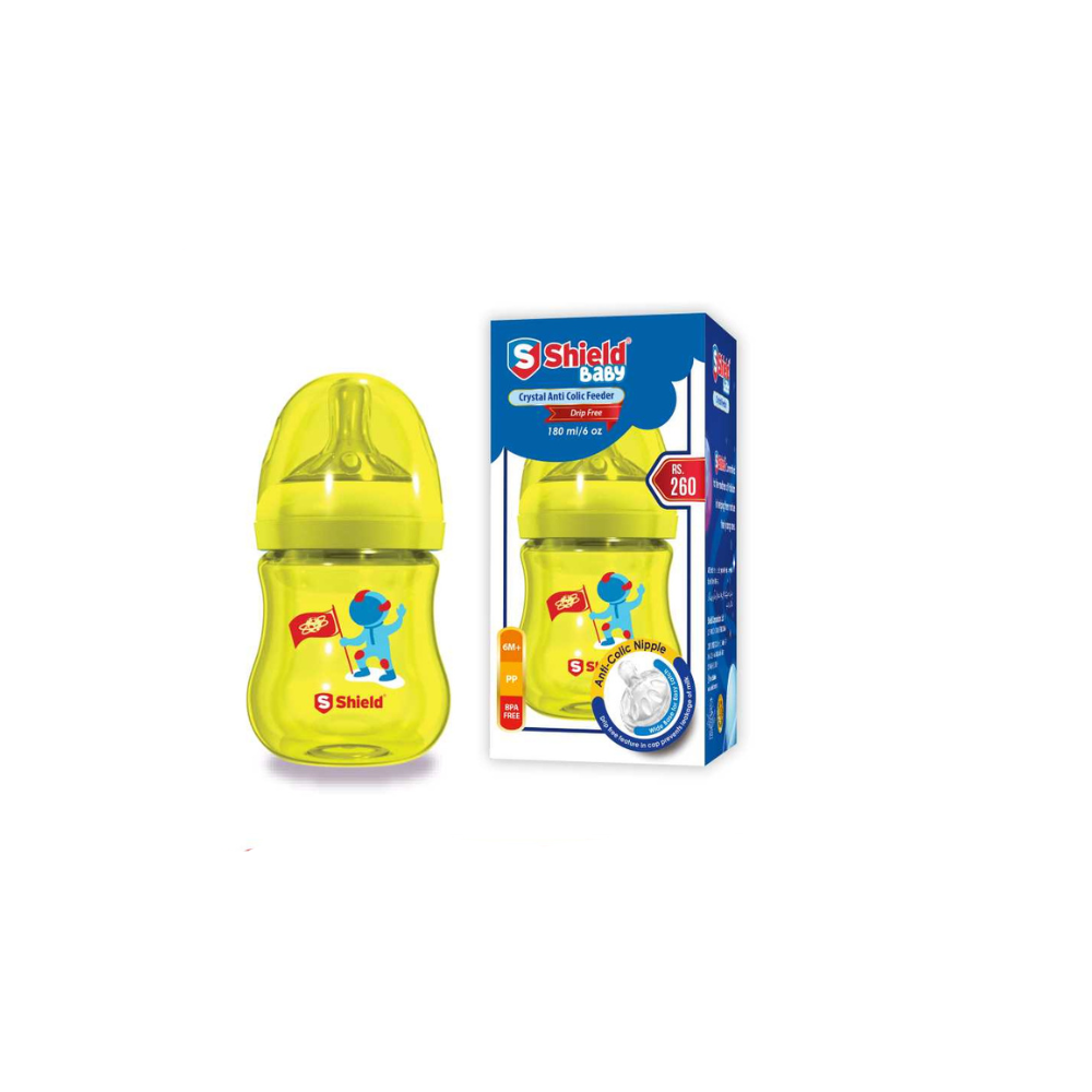 SHIELD BABY FEEDER CRYSTAL ANTI COLIC 180ML – Al-Fatah