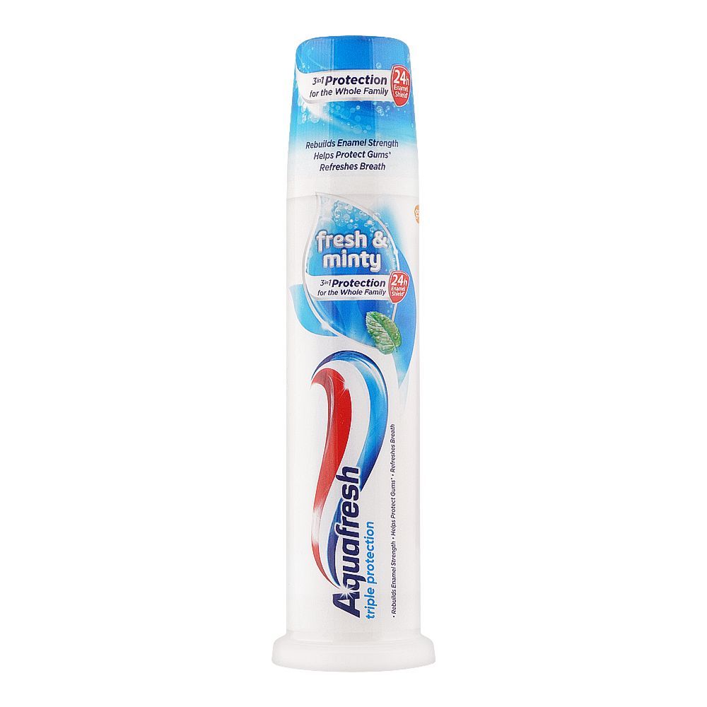 AQUAFRESH TOOTH PASTE PUMP FRESH AND MINTY 100 ML – Al-Fatah