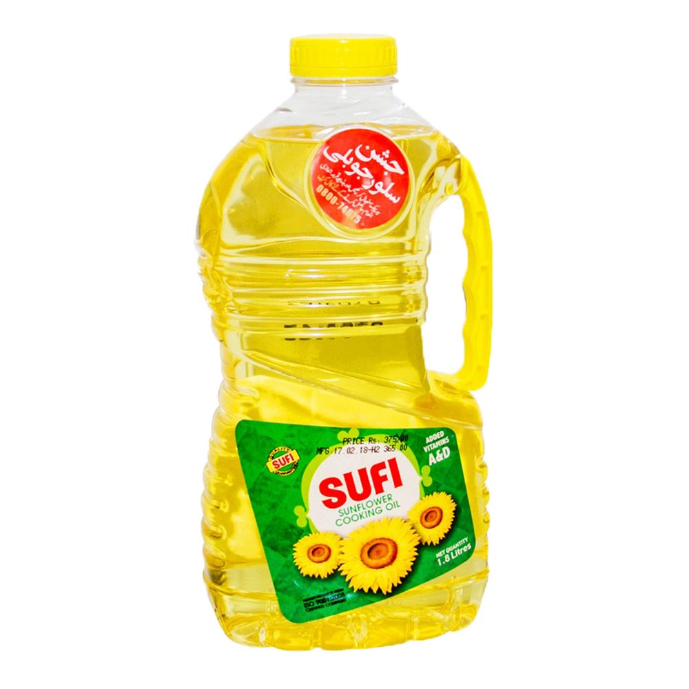 SUFI SUNFLOWER COOKING OIL BOTTLE 1.8LTR – Al-Fatah