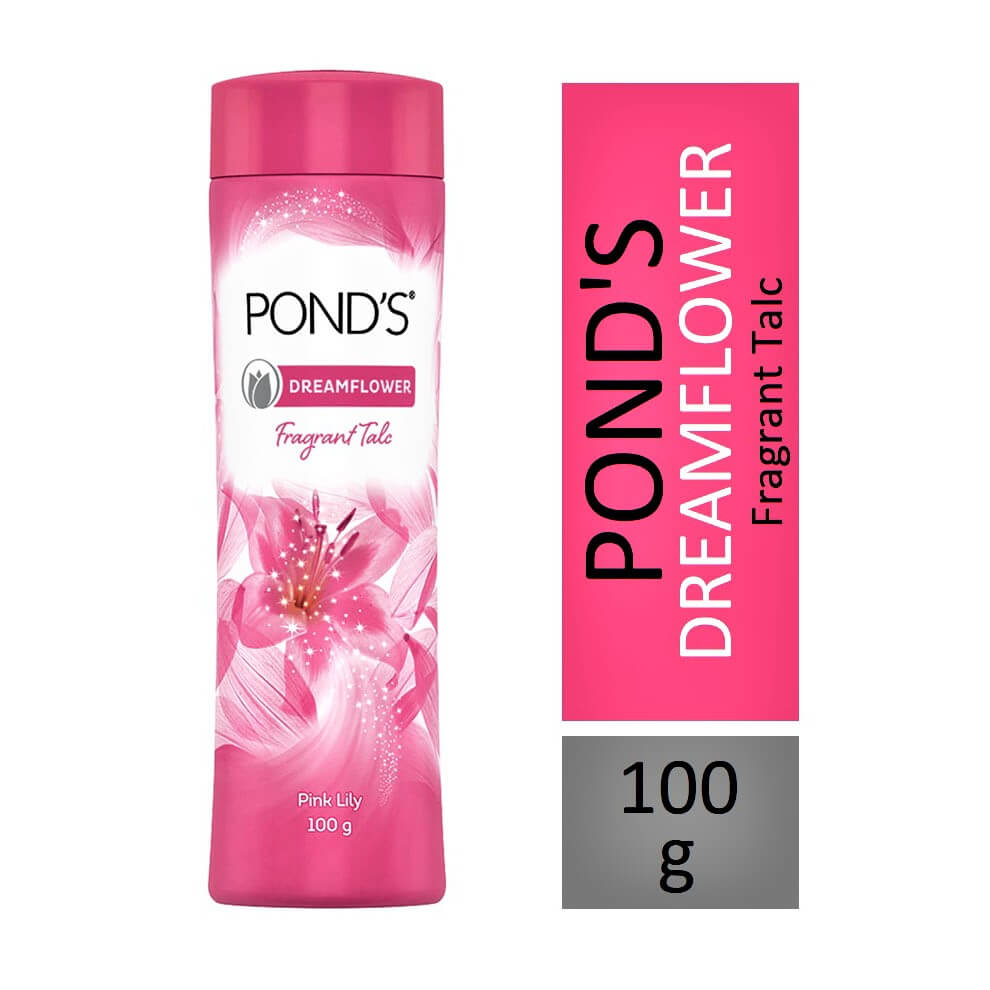 PONDS TALC POWDER DREAM FLOWER PINK LILY 100 GM – Al-Fatah