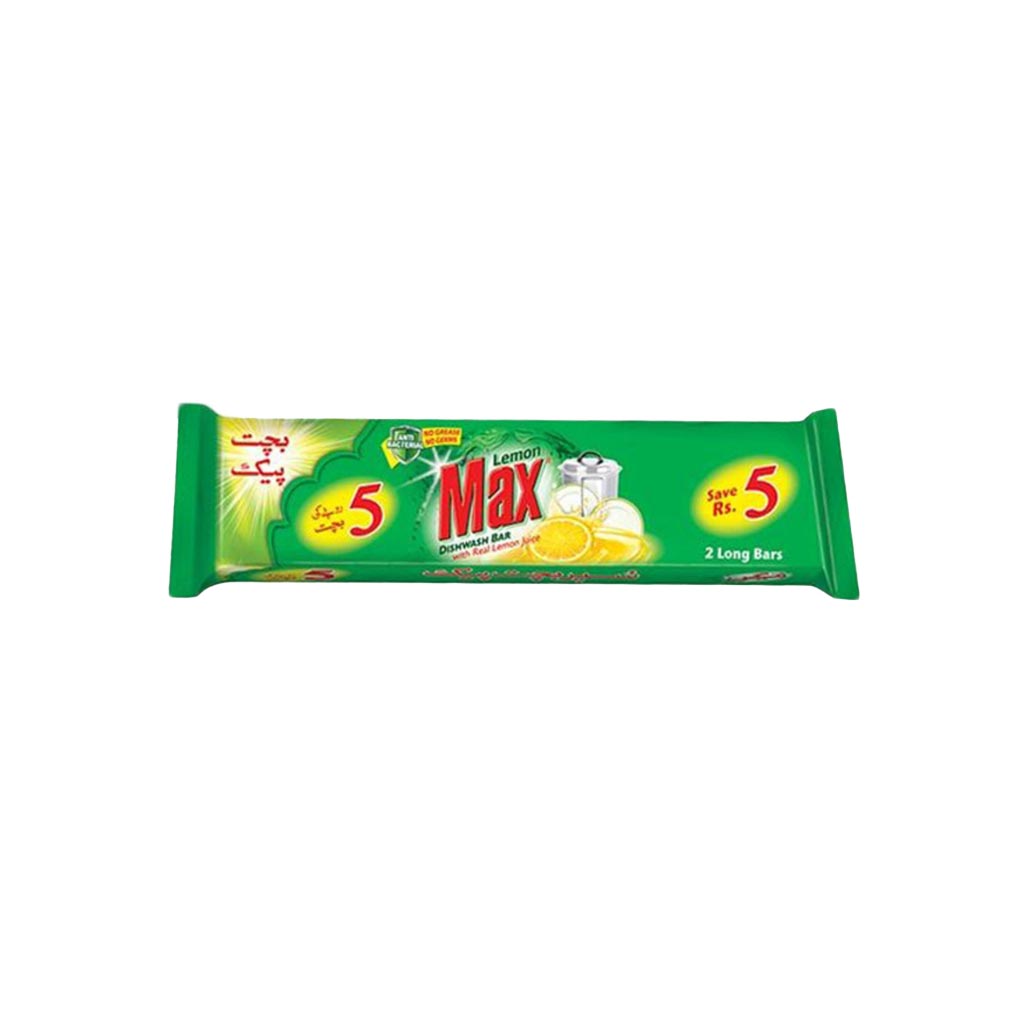 LEMON MAX DISHWASH LONG BAR 530 GM BACHAT PACK – Al-Fatah