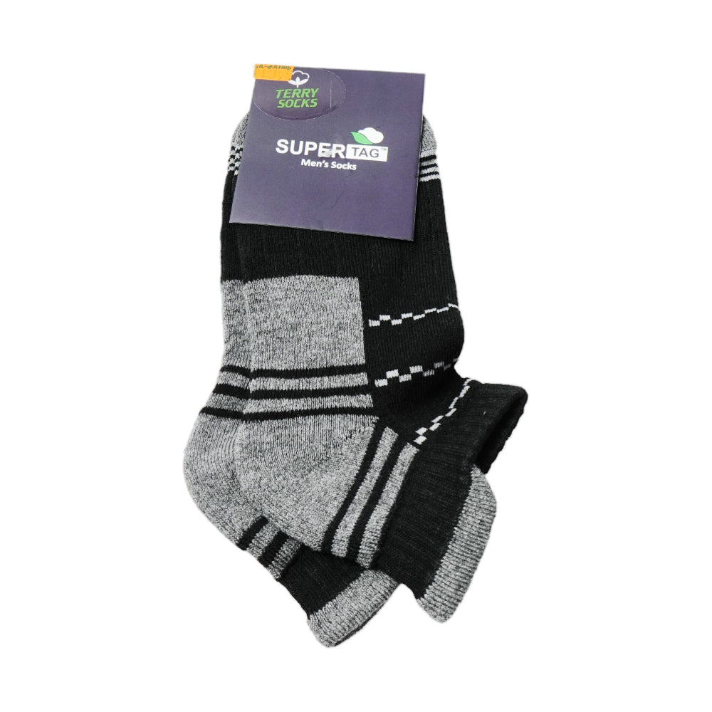 SUPER TAG SOCKS ANKLE TERRY BLK/CHR P1 HZ – Al-Fatah