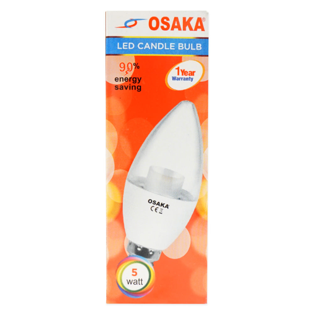 OSAKA 5 WATT WARM LIGHT CANDLE LED BULB E27 – Al-Fatah