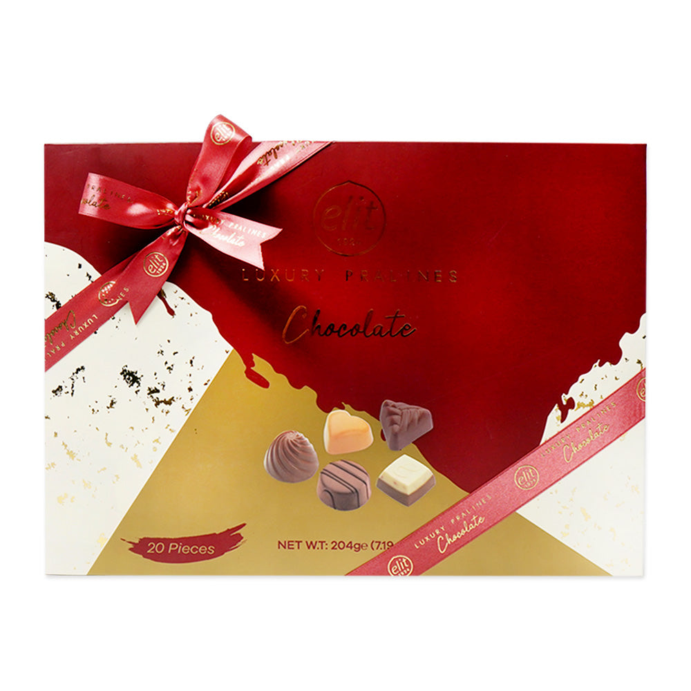 ELIT LUXURY PRALINES CHOCOLATE RED 204 GM – Al-Fatah